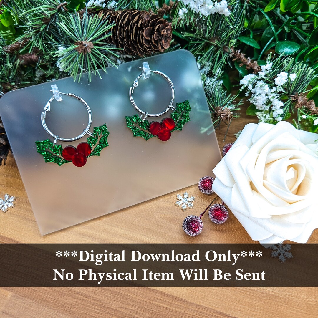 DIGITAL DOWNLOAD for Holly and Berries Interchangeable Hoops - Etsy