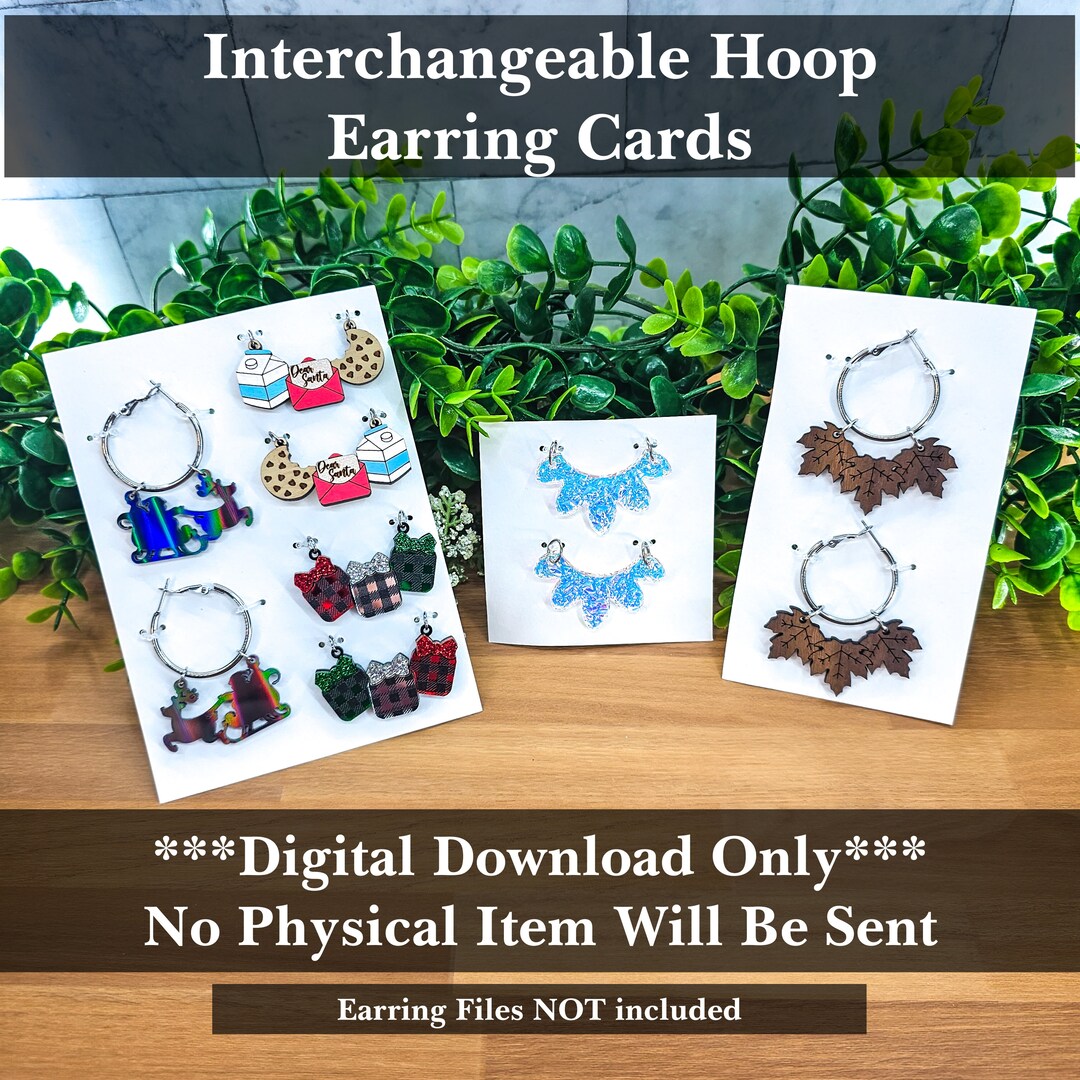 DIGITAL DOWNLOAD for Interchangeable Hoop Card, 3 Sizes With 2 ...
