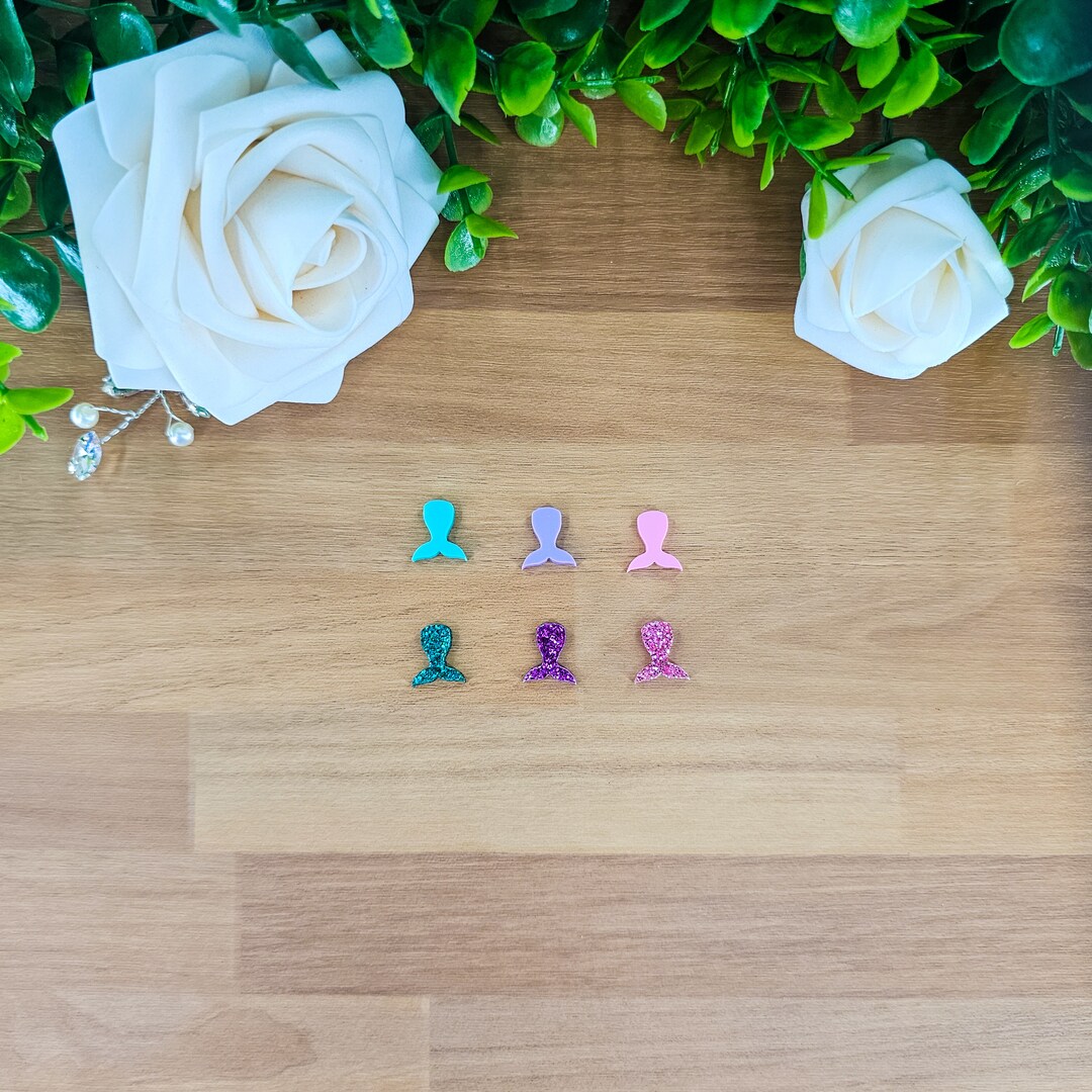 Mermaid Tail Stud Earring Blanks for Jewelry Makers, Price per 5 Pair ...