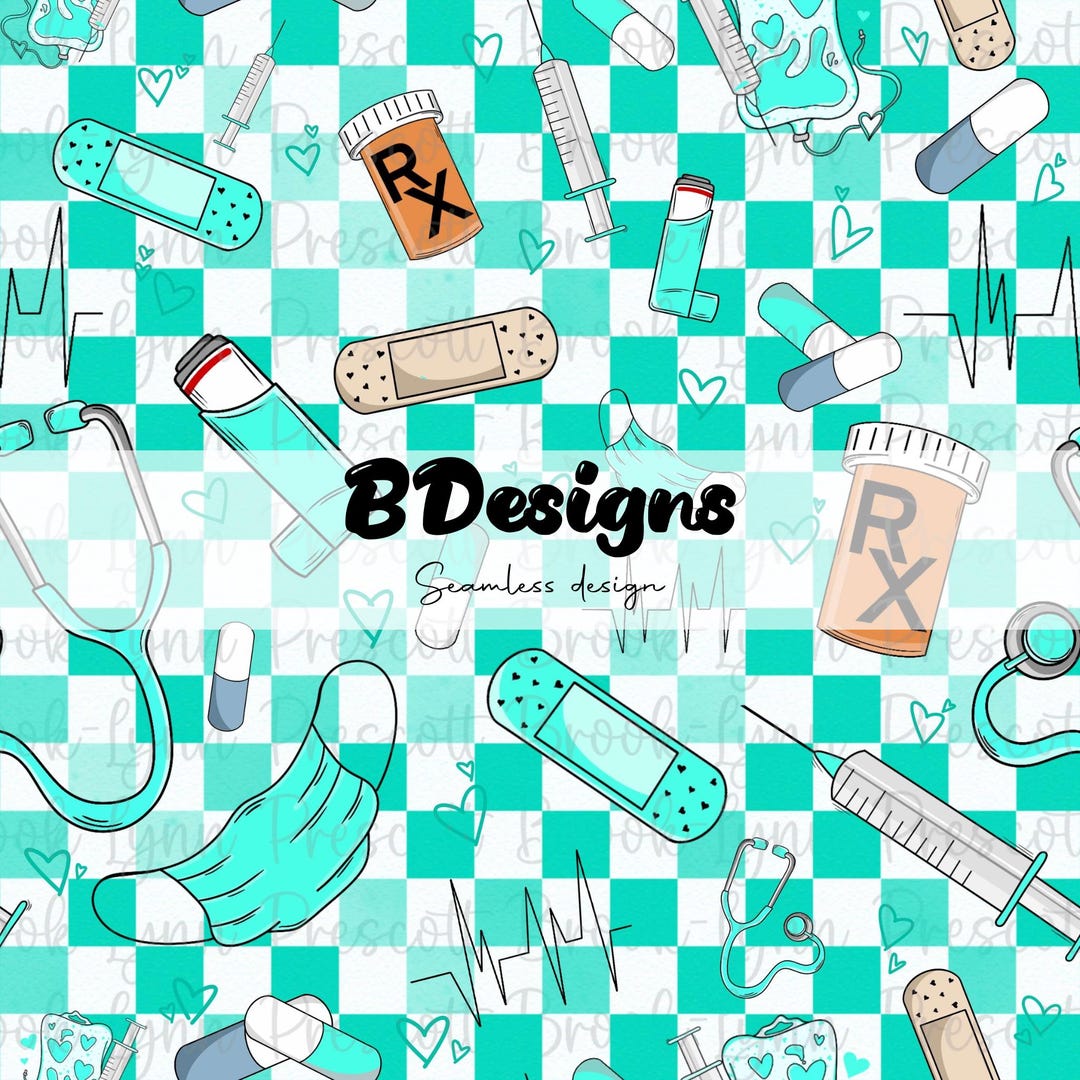 Nursing Seamless Digital Design - Etsy