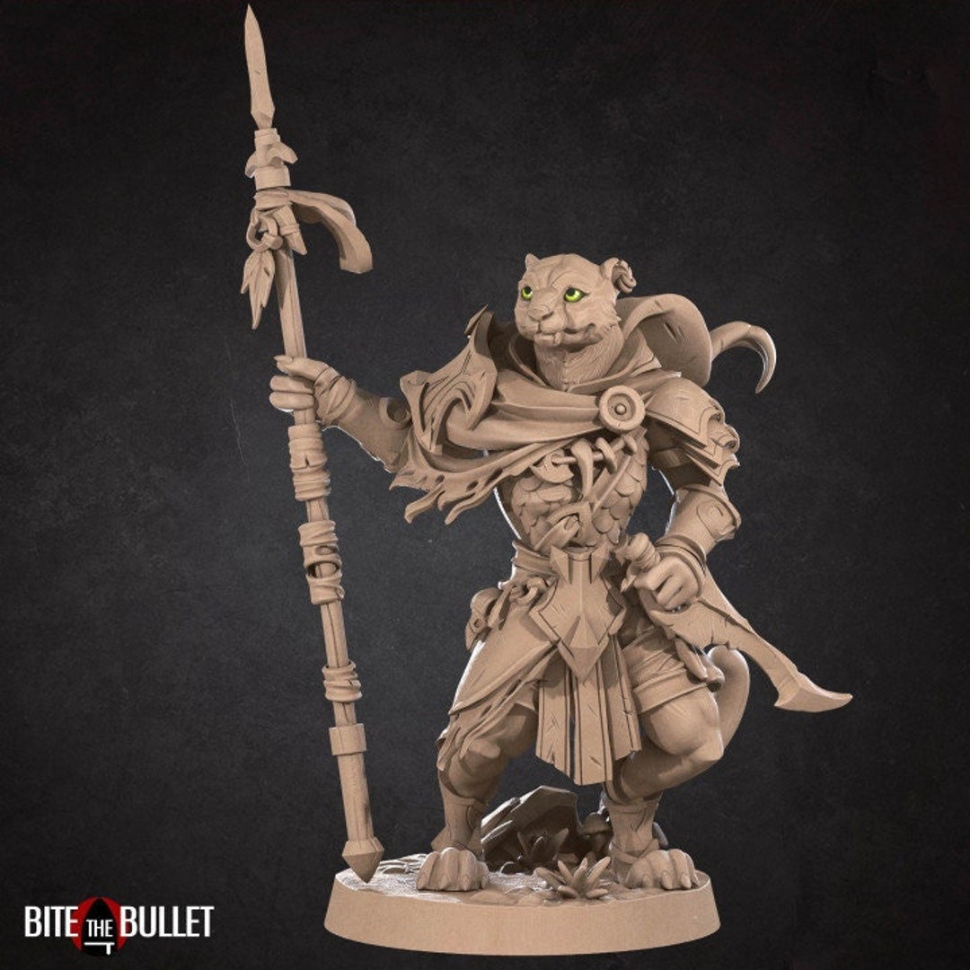 Tabaxi Ranger 32 Mm Scale Tabletop Unpainted Miniature Dnd Dungeons and ...