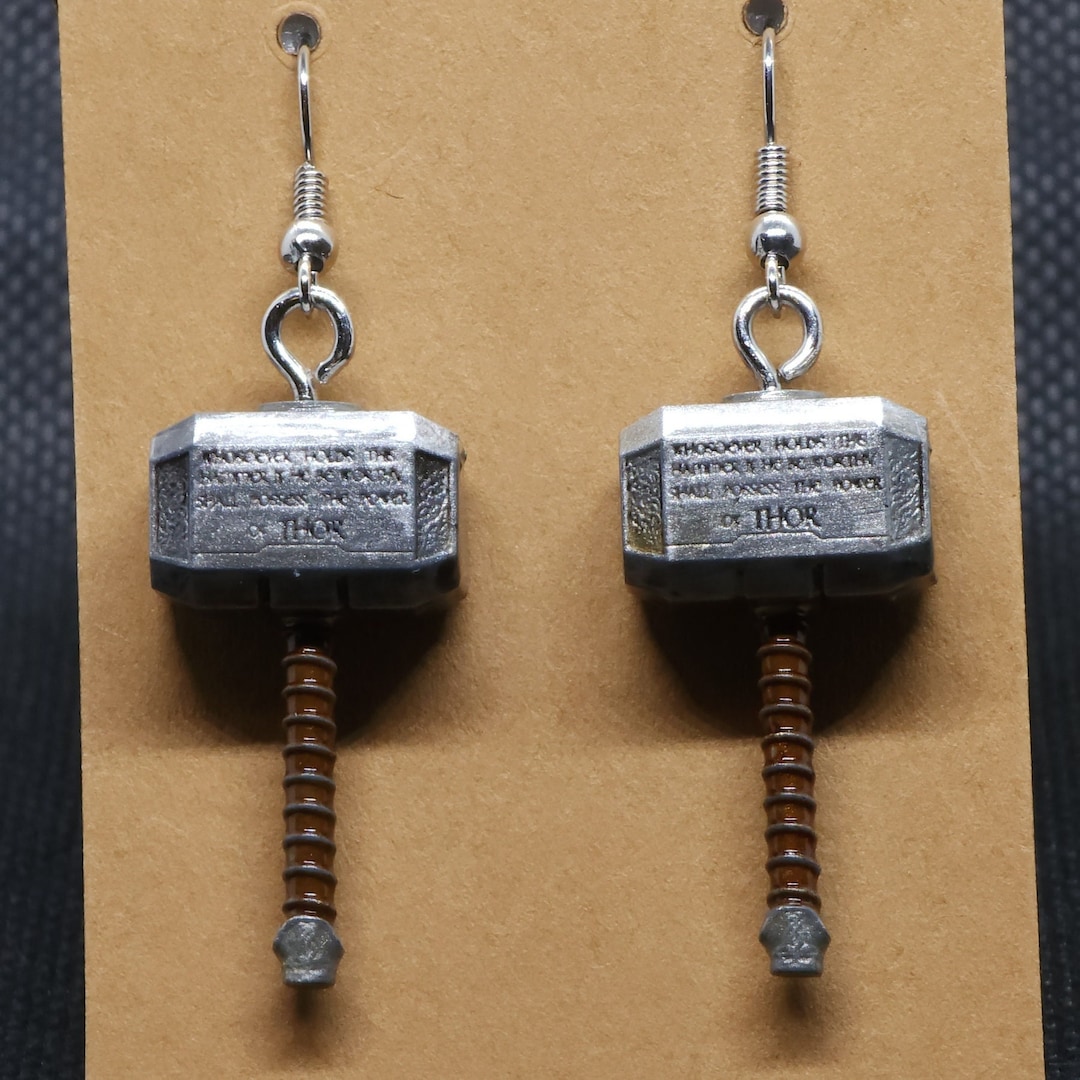 Thor's Hammer Mjölnir Earrings - Etsy