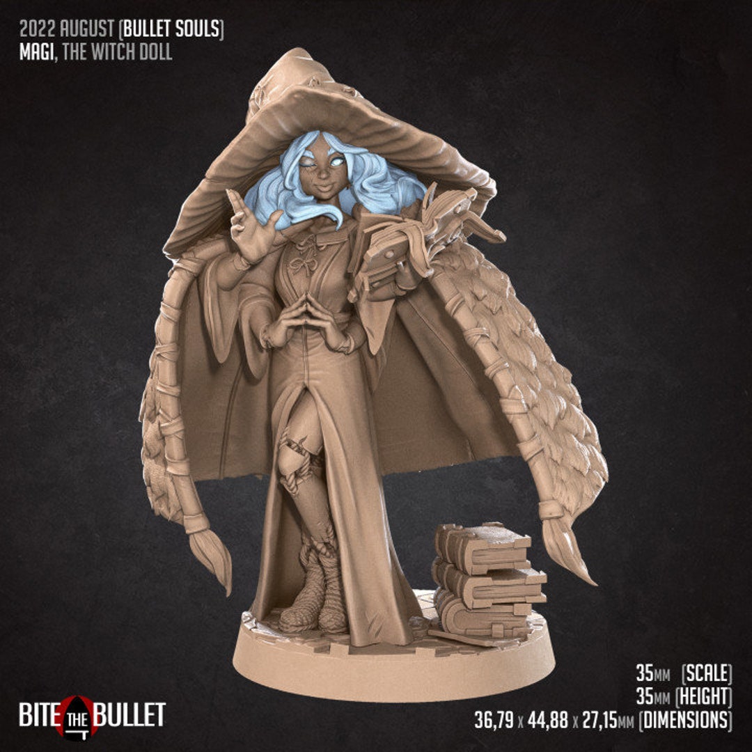 Magi, the Witch Doll | 35 Mm Scale | Tabletop | Unpainted Miniature ...