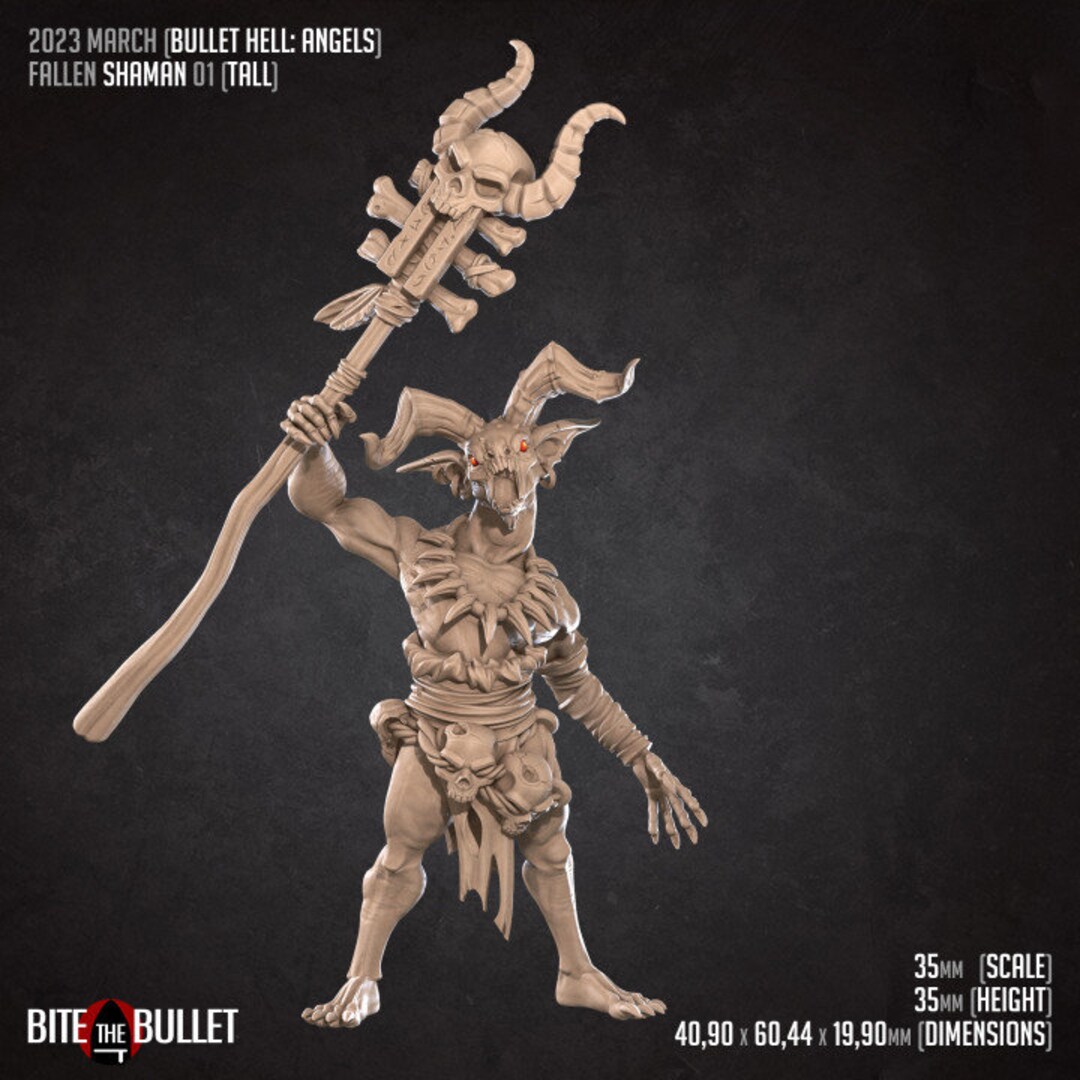 Fallen Shaman 1 | 32 Mm Scale | Tabletop | Unpainted Miniature | Dnd ...