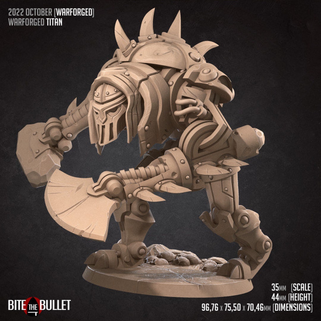 Warforged Titan | 35 Mm Scale | Tabletop | Unpainted Miniature | Dnd ...
