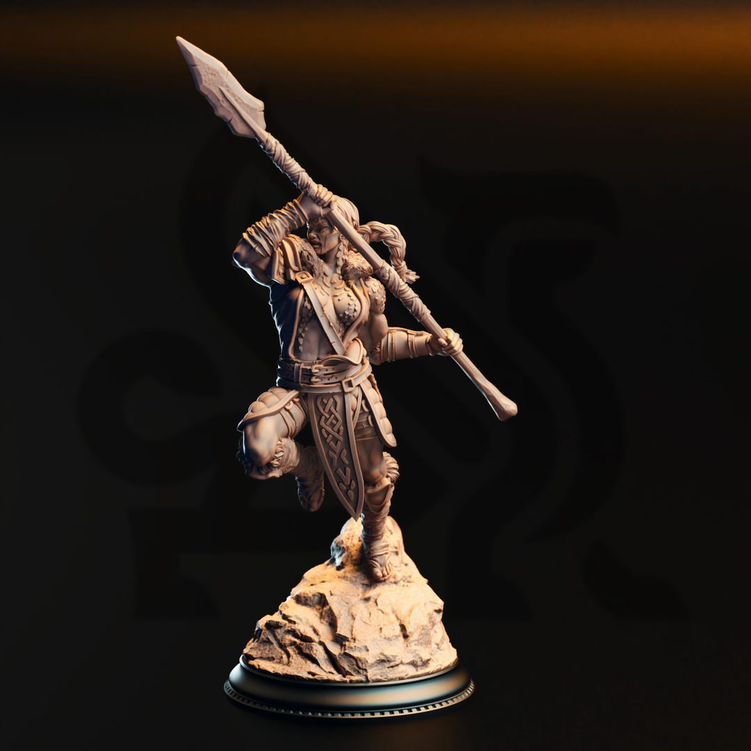 Illyria Spineshatter – Half-dragon Barbarian |32 Mm Scale | Tabletop ...