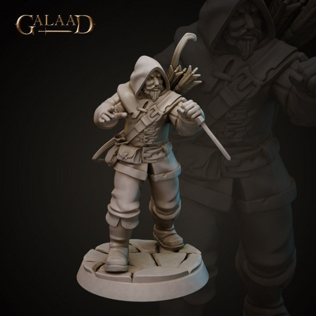 Male Bandit 3 32 Mm Scale Tabletop Unpainted Miniature Dnd Dungeons and ...
