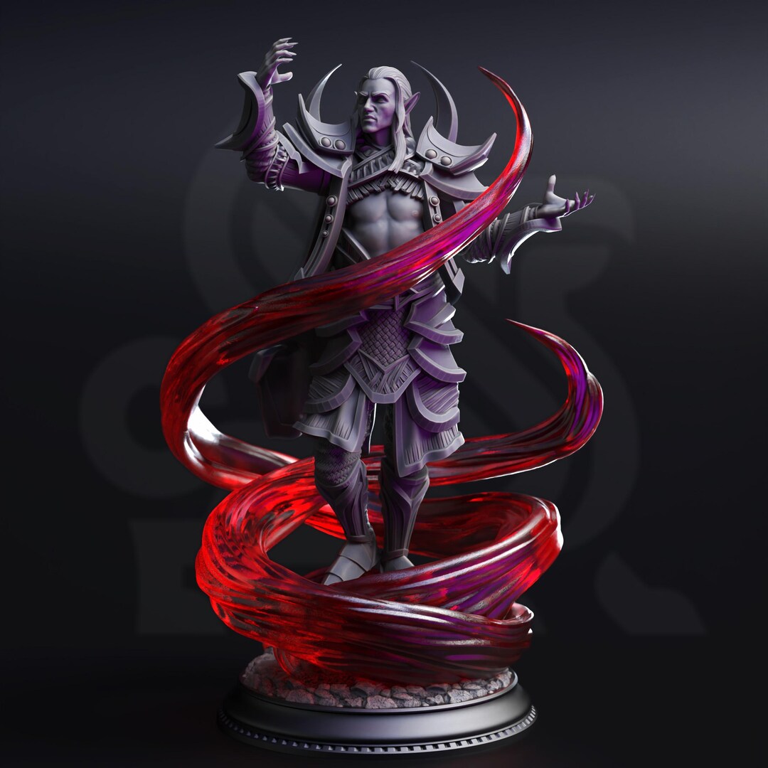 Ilvos Drak’thin – Drow Lunar Sorcerer |32 Mm Scale | Tabletop ...