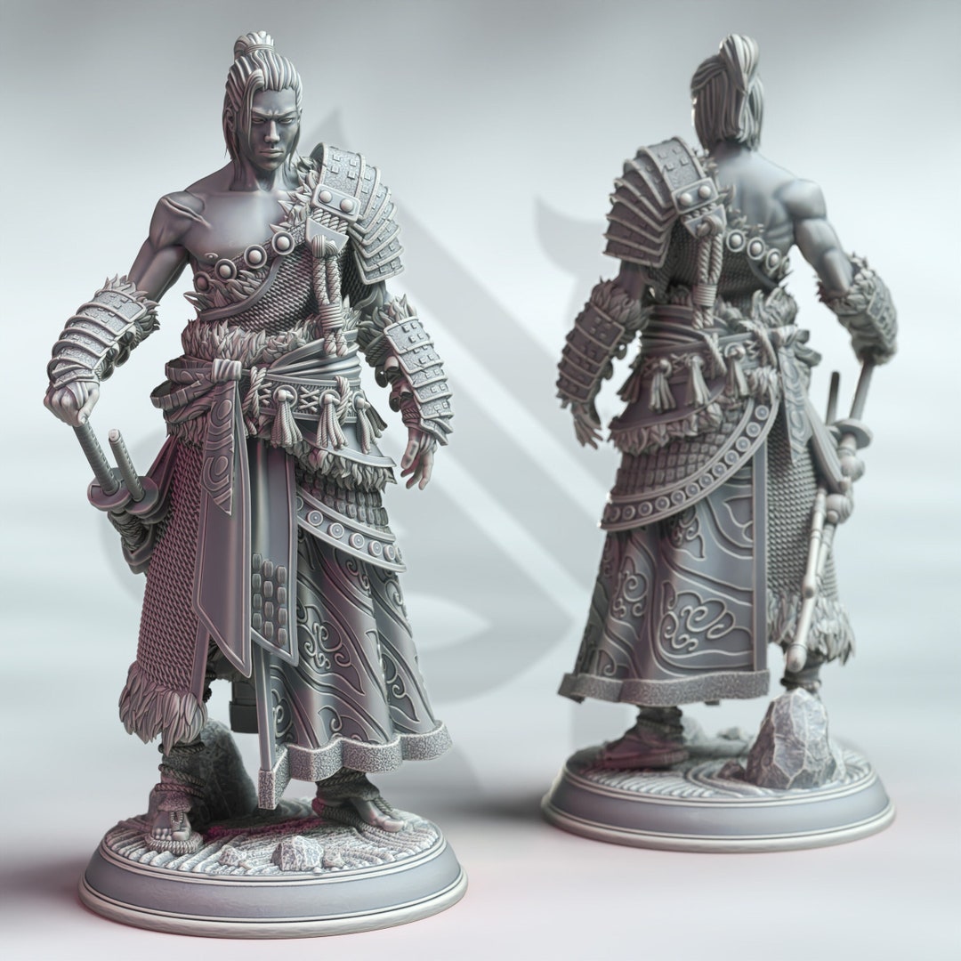 Kaoru Okami Stoic Wolf 32 Mm Scale Tabletop Unpainted Miniature Dnd ...