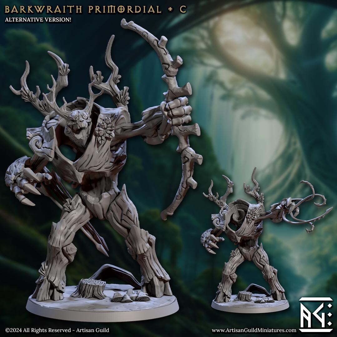 Barkwraith Primordial C 32 Mm Scale Tabletop Unpainted Miniature Dnd ...