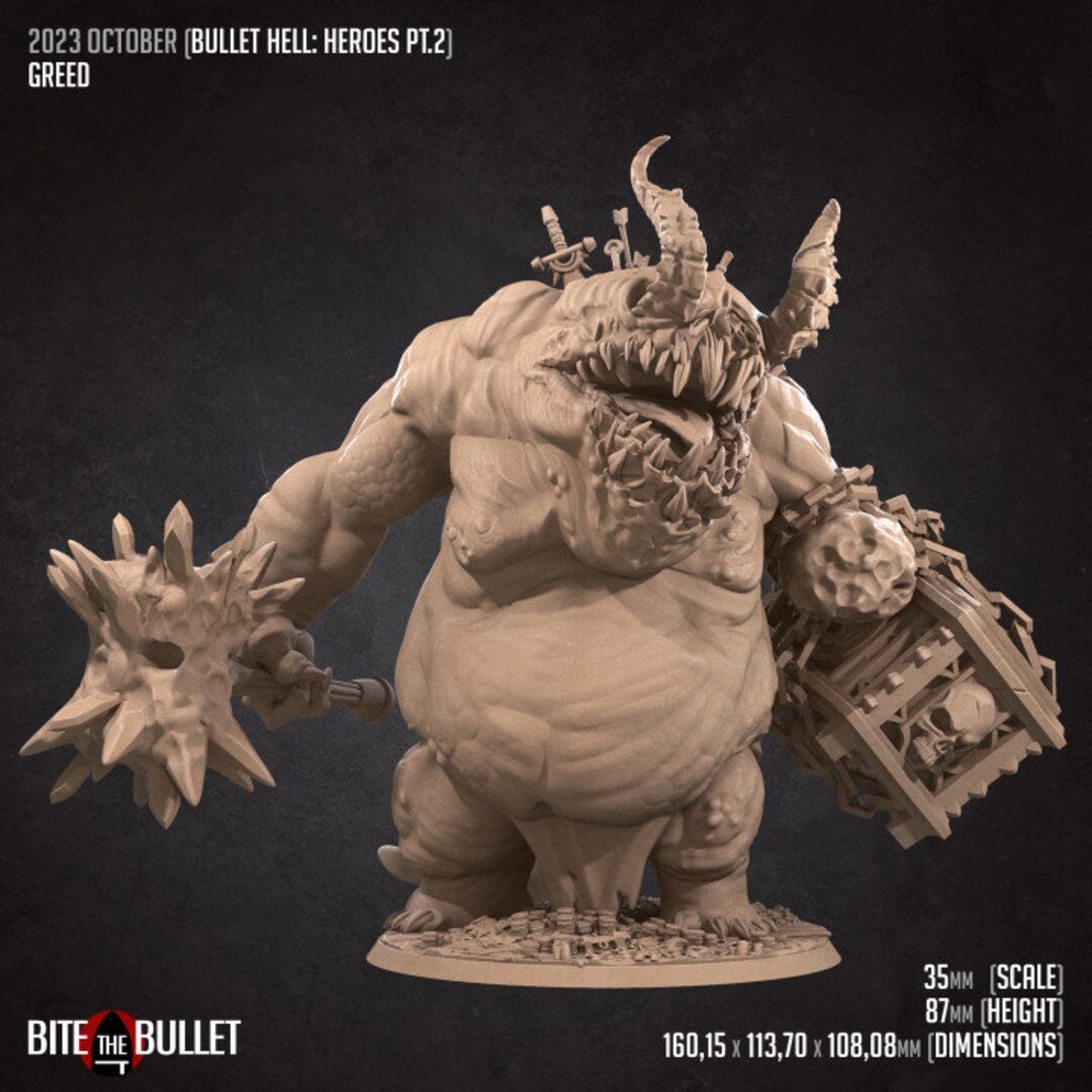 Greed | 35 Mm Scale | Tabletop | Unpainted Miniature | Dnd | Dungeons ...