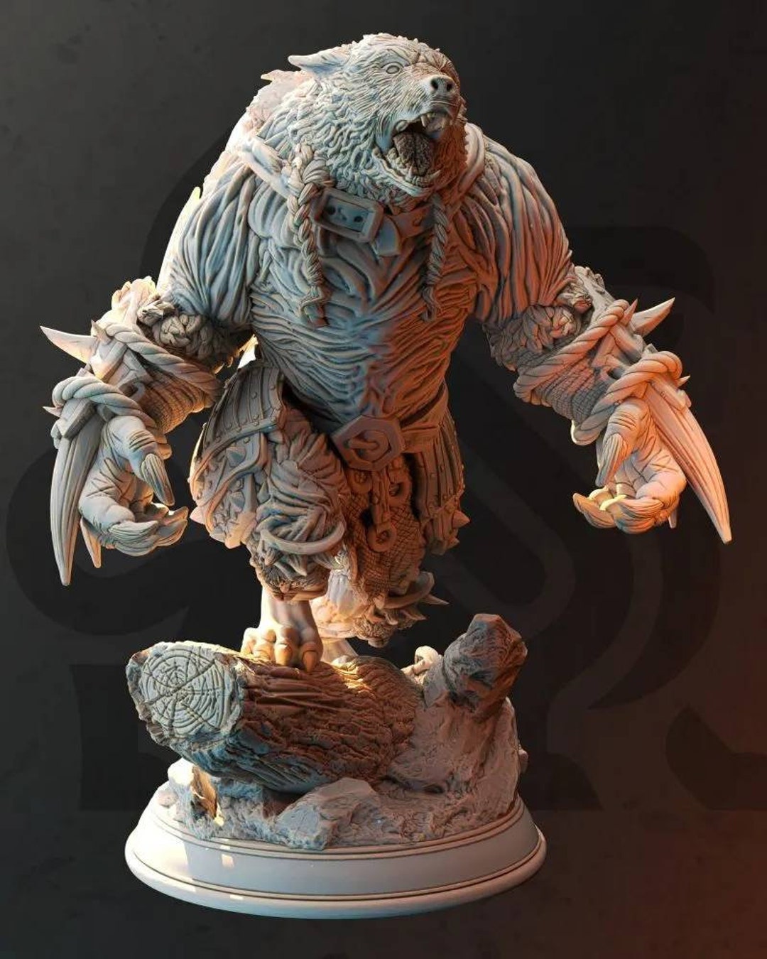 Hilda Bjornstain werebear Form 32 Mm Scale Tabletop Unpainted Miniature ...