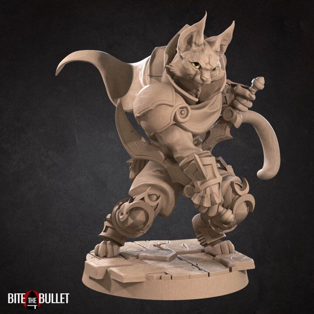 Tabaxi Rogue 32 Mm Scale Tabletop Unpainted Miniature Dnd Dungeons and ...