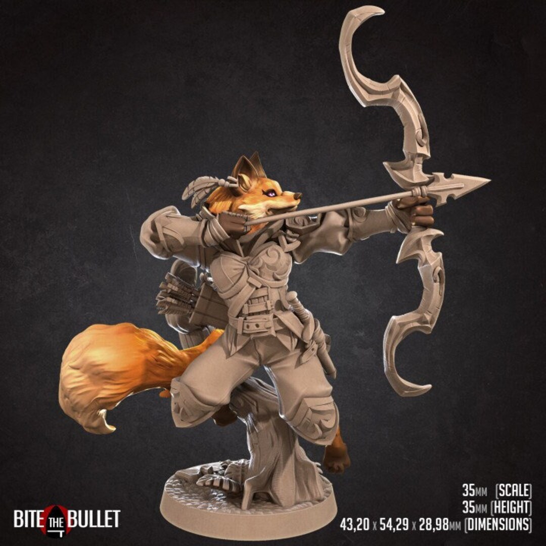 Robyn, the Foxfolk Ranger | 35 Mm Scale | Tabletop | Unpainted ...