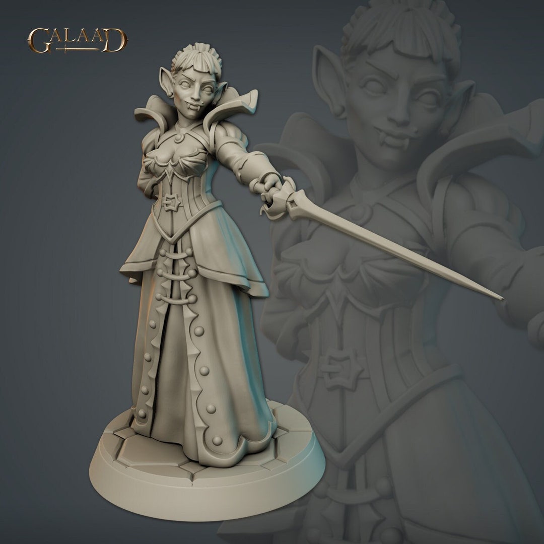 Female Vampire 2 32 Mm Scale Tabletop Unpainted Miniature Dnd Dungeons ...