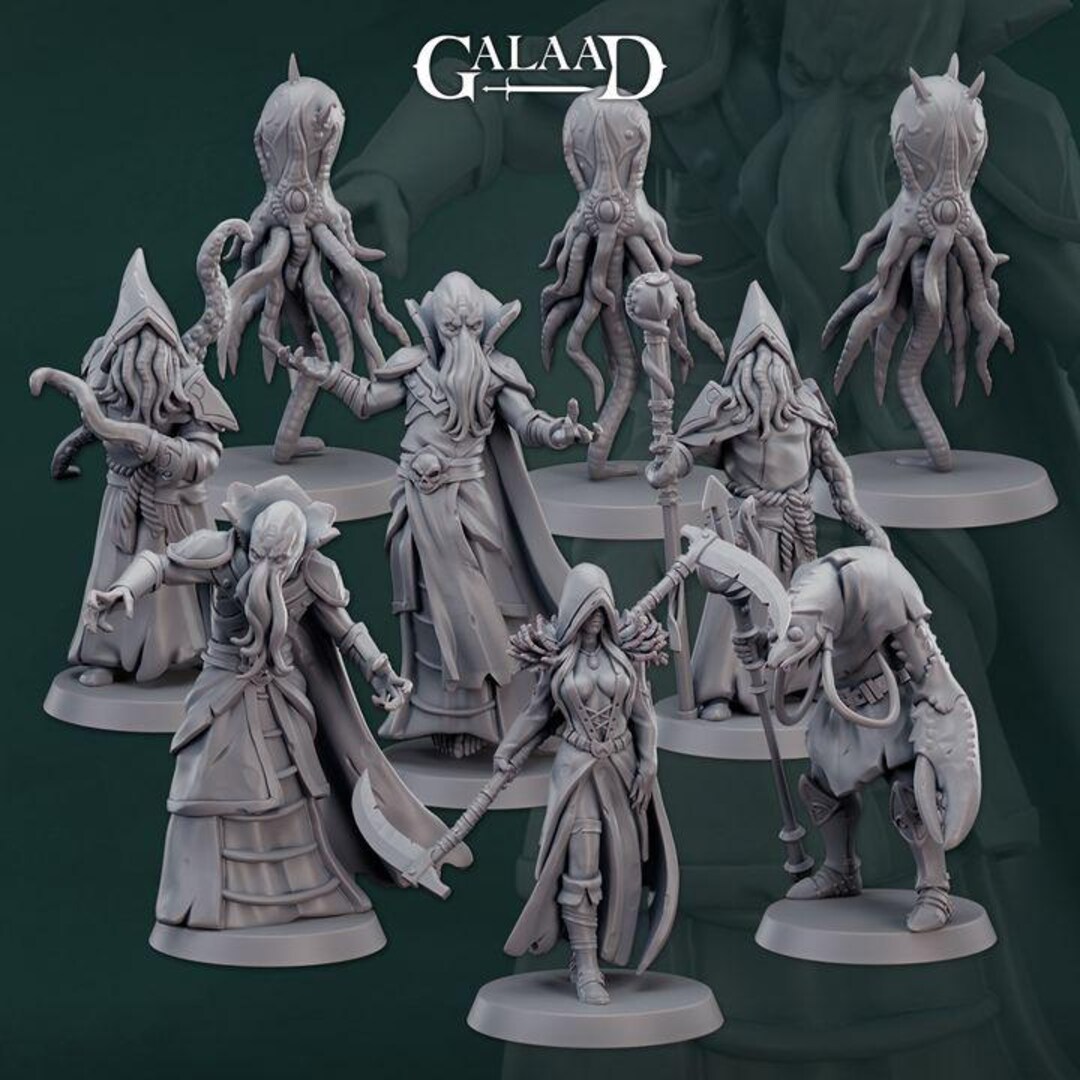 Mindflayer Complete Set (9 Models) | 32 Mm Scale | Tabletop | Unpainted ...