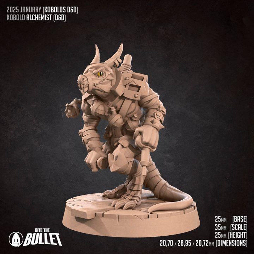 Kobold Alchemist | 35 Mm Scale | Tabletop | Unpainted Miniature | Dnd ...
