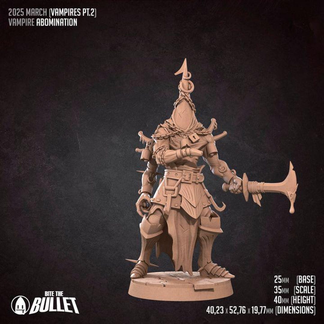 Vampire Abomination| 35 Mm Scale | Tabletop | Unpainted Miniature | Dnd ...