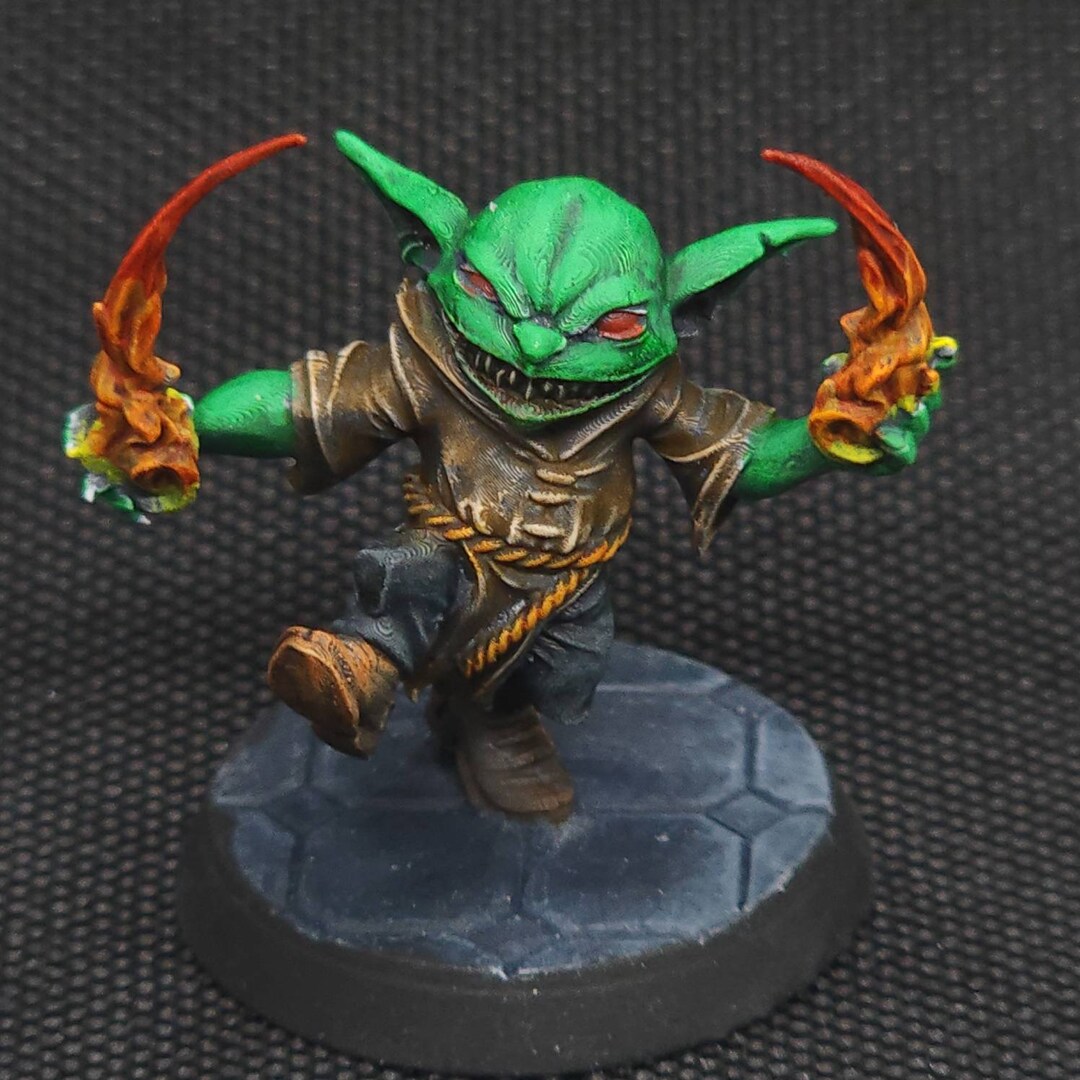 Goblin Pyro 35 Mm Scale Tabletop Painted Miniature Dnd Dungeons and ...