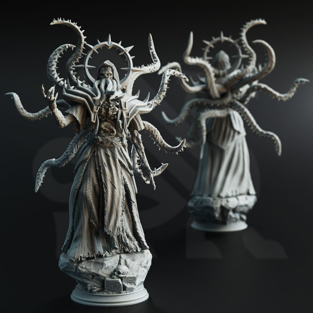 Hendrak – Ascended God-lich Flayer |32 Mm Scale | Tabletop | Unpainted ...