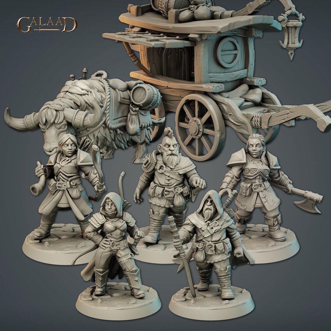 Complete Dwarven Caravan ( 7 Models) | 32 Mm Scale | Tabletop ...