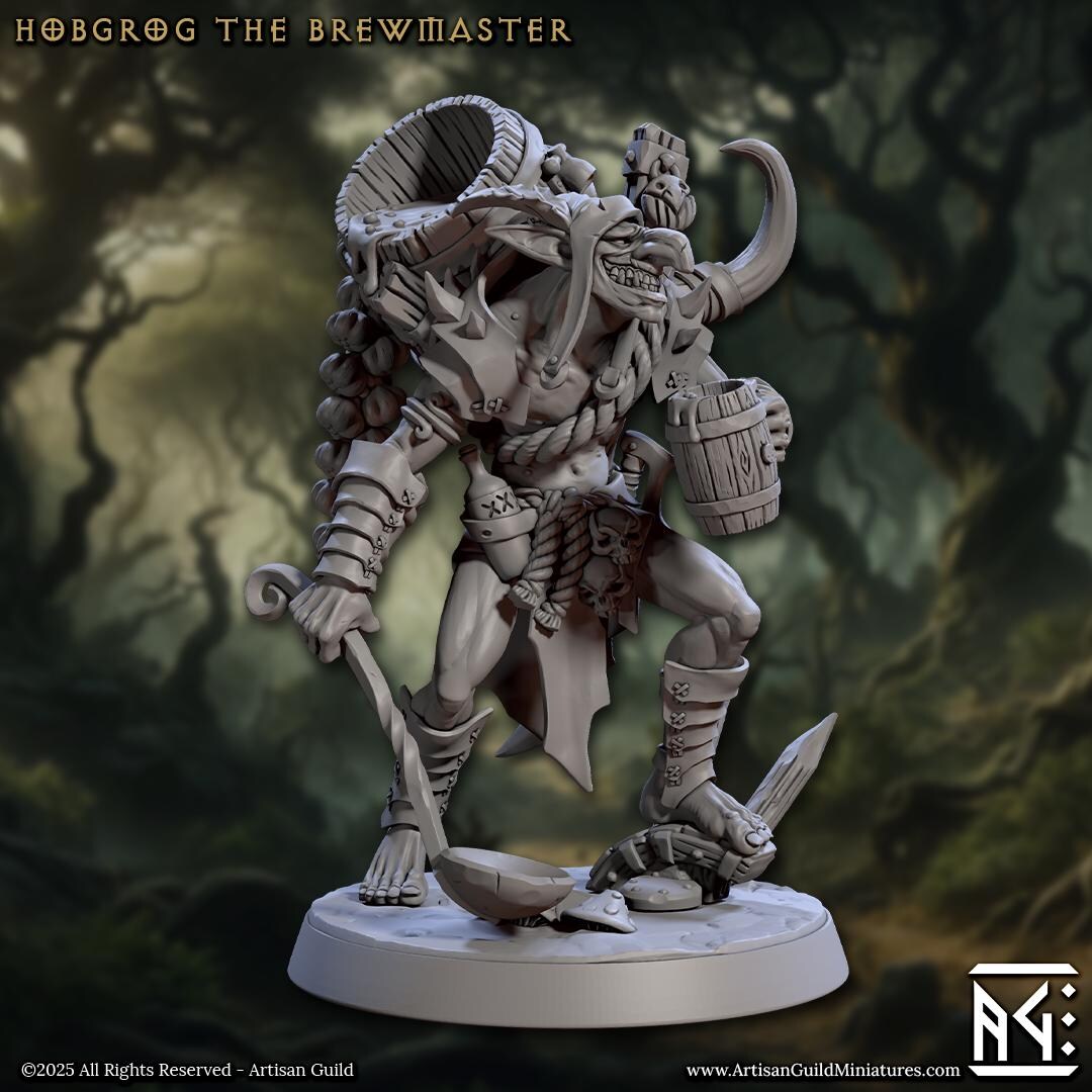 Hobgrog the Brewmaster | 32 Mm Scale | Tabletop | Unpainted Miniature ...