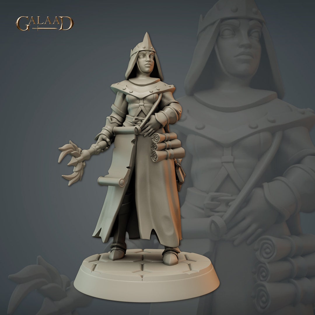 Female Priest 1 | 32 Mm Scale | Tabletop | Unpainted Miniature | Dnd ...