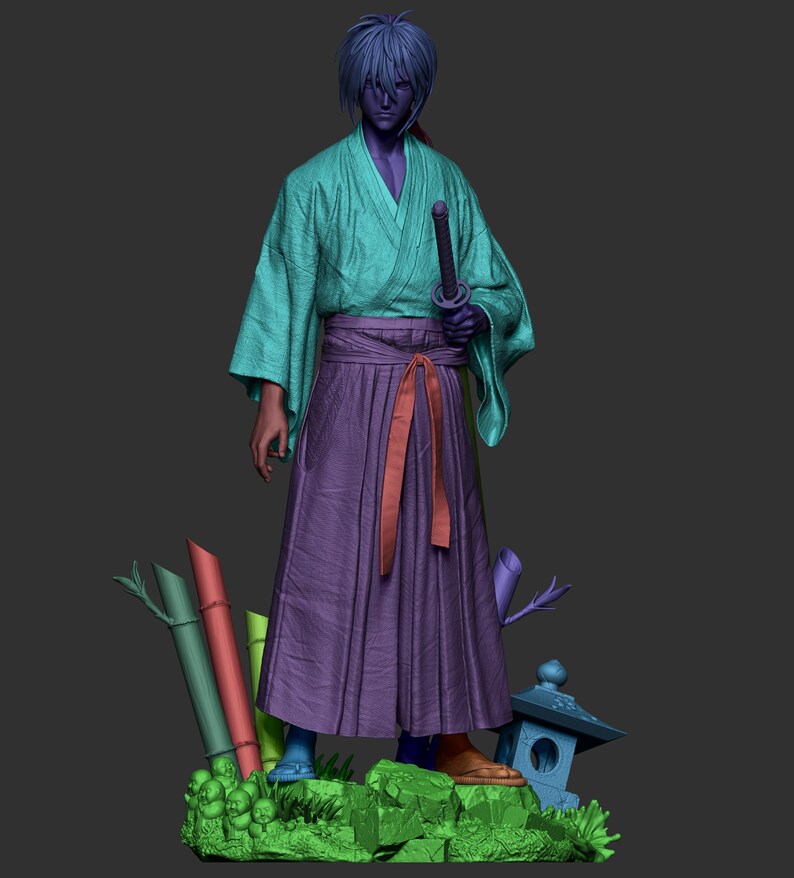 Kenshin Himura Statue |1/12 Scale| Unpainted| Unassembled Kit - Etsy