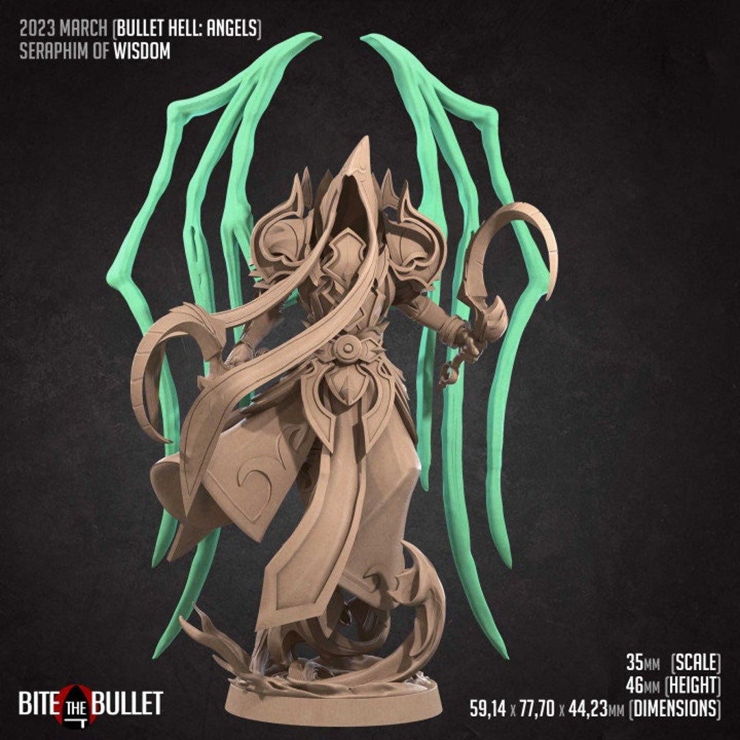 Seraphim of Wisdom | 32 Mm Scale | Tabletop | Unpainted Miniature | Dnd ...