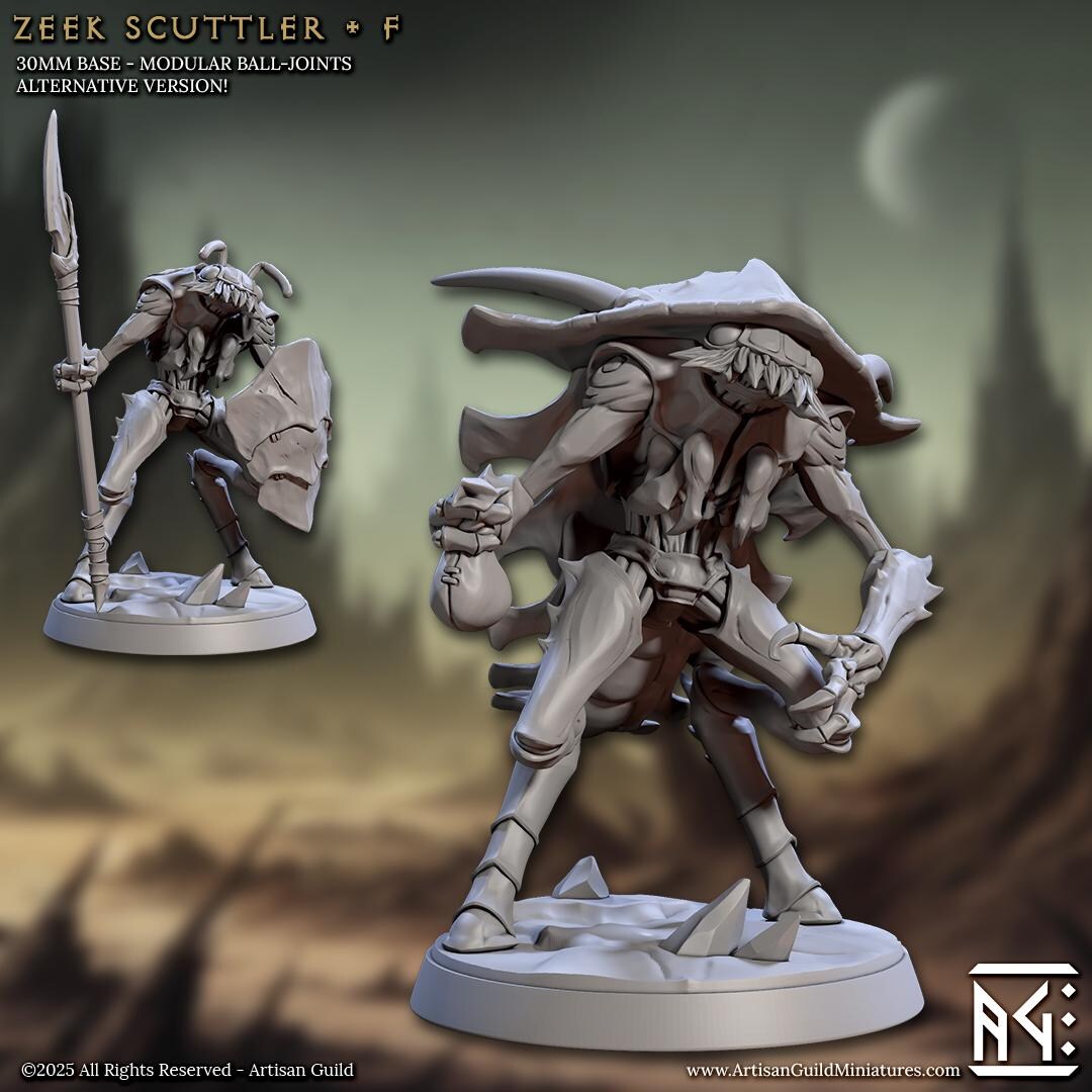 Zeek Scuttler F | 32 Mm Scale | Tabletop | Unpainted Miniature | Dnd ...