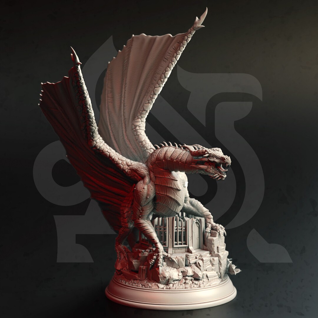 Ancient Golden Dragon - Aurestia | 32 Mm Scale | Tabletop | Unpainted ...