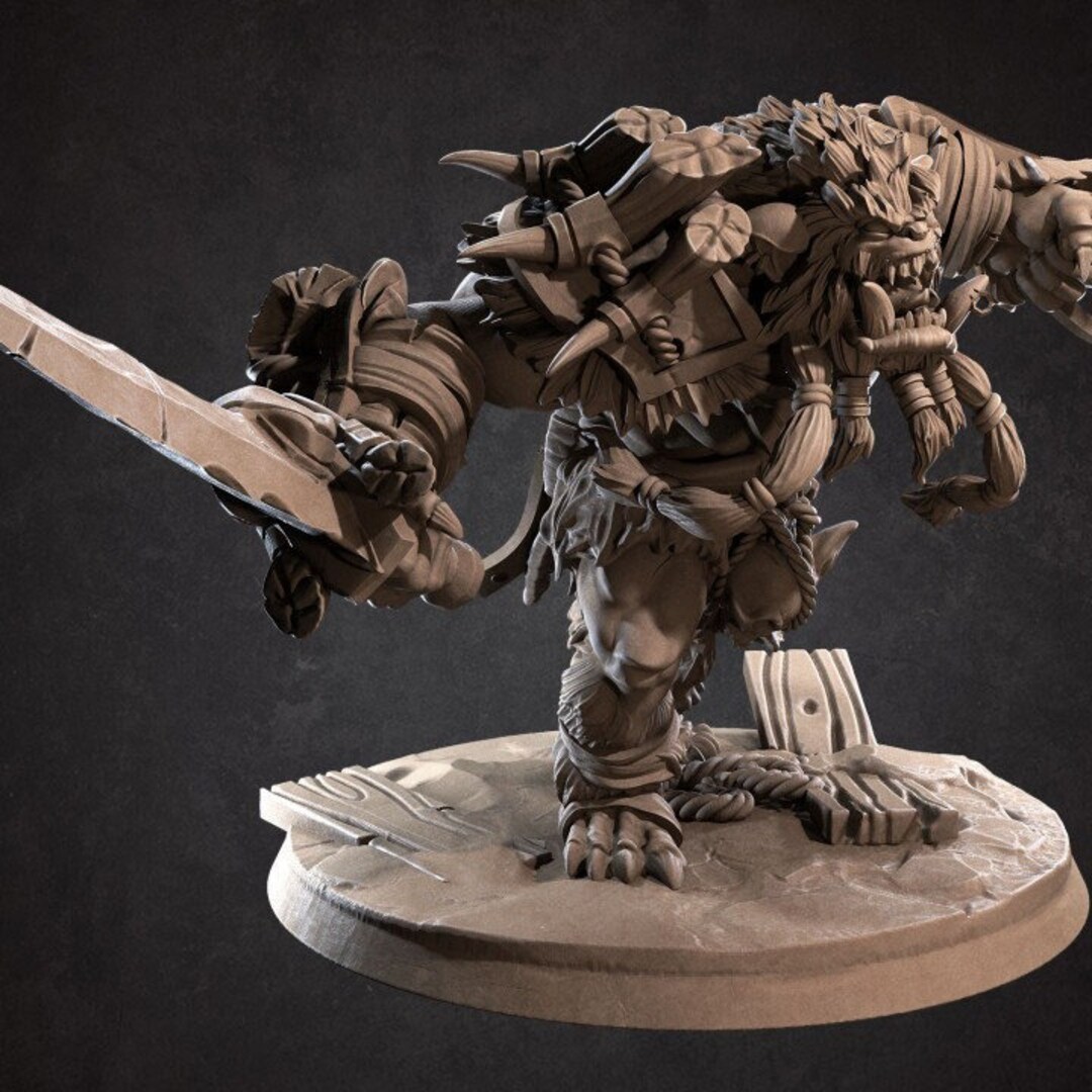 Zhurk, the Bugbear Chief | 35 Mm Scale | Tabletop | Unpainted Miniature ...
