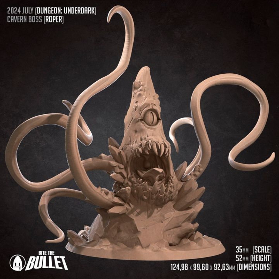 Roper (cavern Boss) | 35 Mm Scale | Tabletop | Unpainted Miniature ...