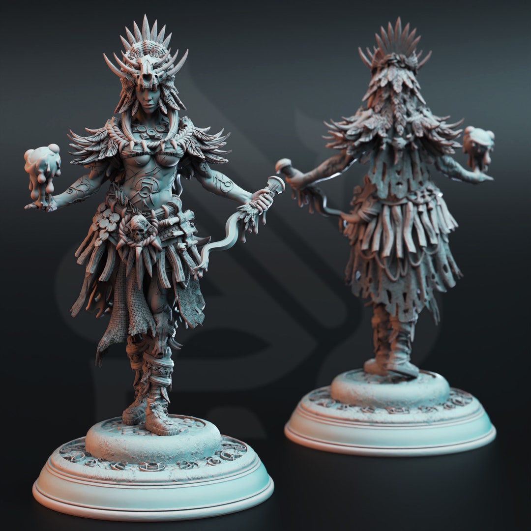 Driga – Colossal Blood Shaman | 32 Mm Scale | Tabletop | Unpainted Miniature | Dnd | Dungeons ...