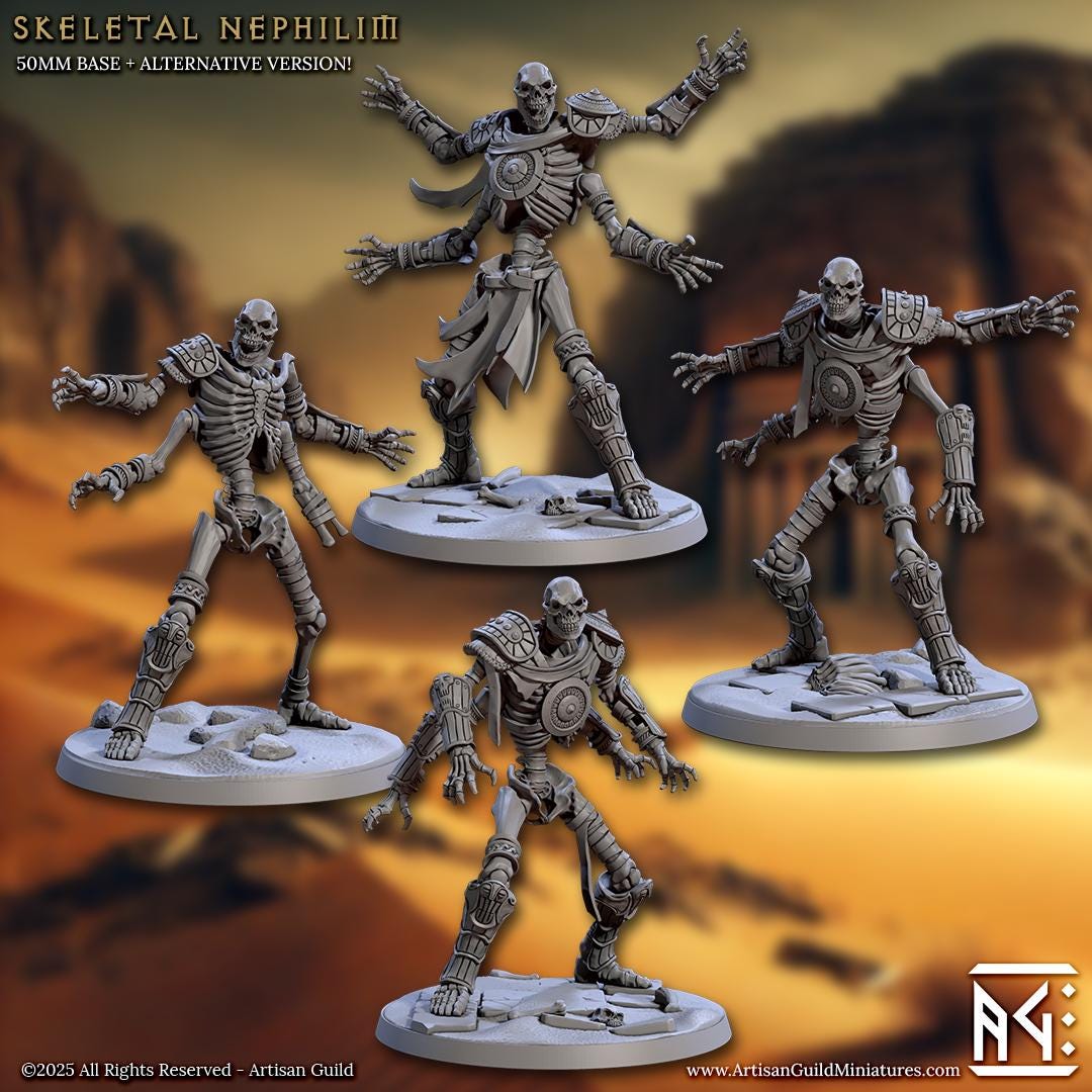 Skeletal Nephilim Set 2 ( Set of 4) | 32 Mm Scale | Tabletop ...