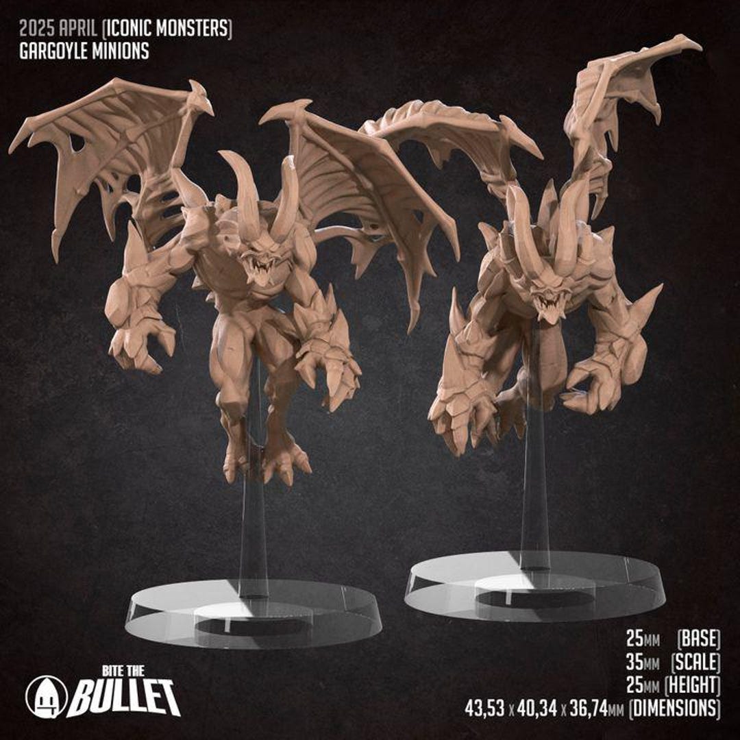 Gargoyle Minions (2 Models) | 35 Mm Scale | Tabletop | Unpainted ...