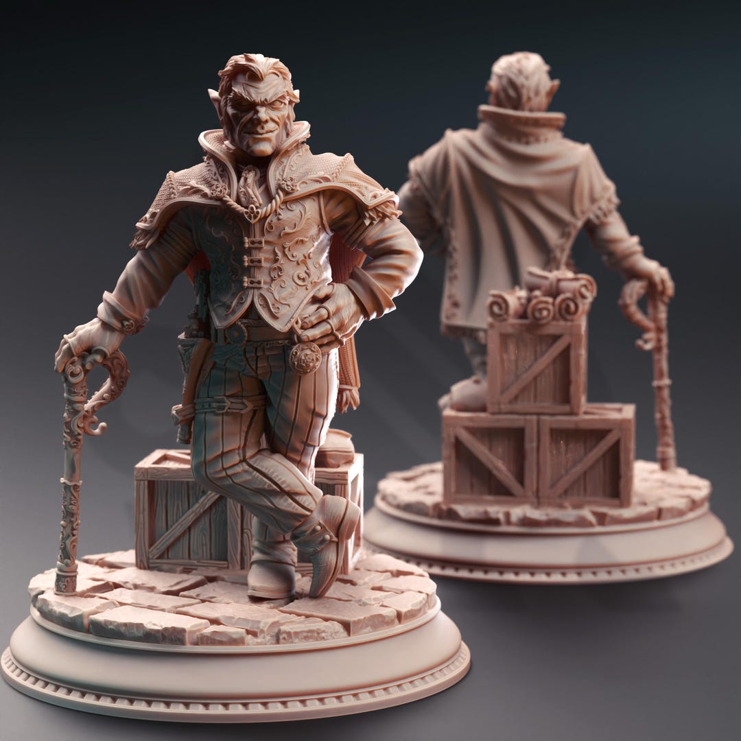 Skilet the Boss Halfling Crime Lord 32 Mm Scale Tabletop Unpainted ...
