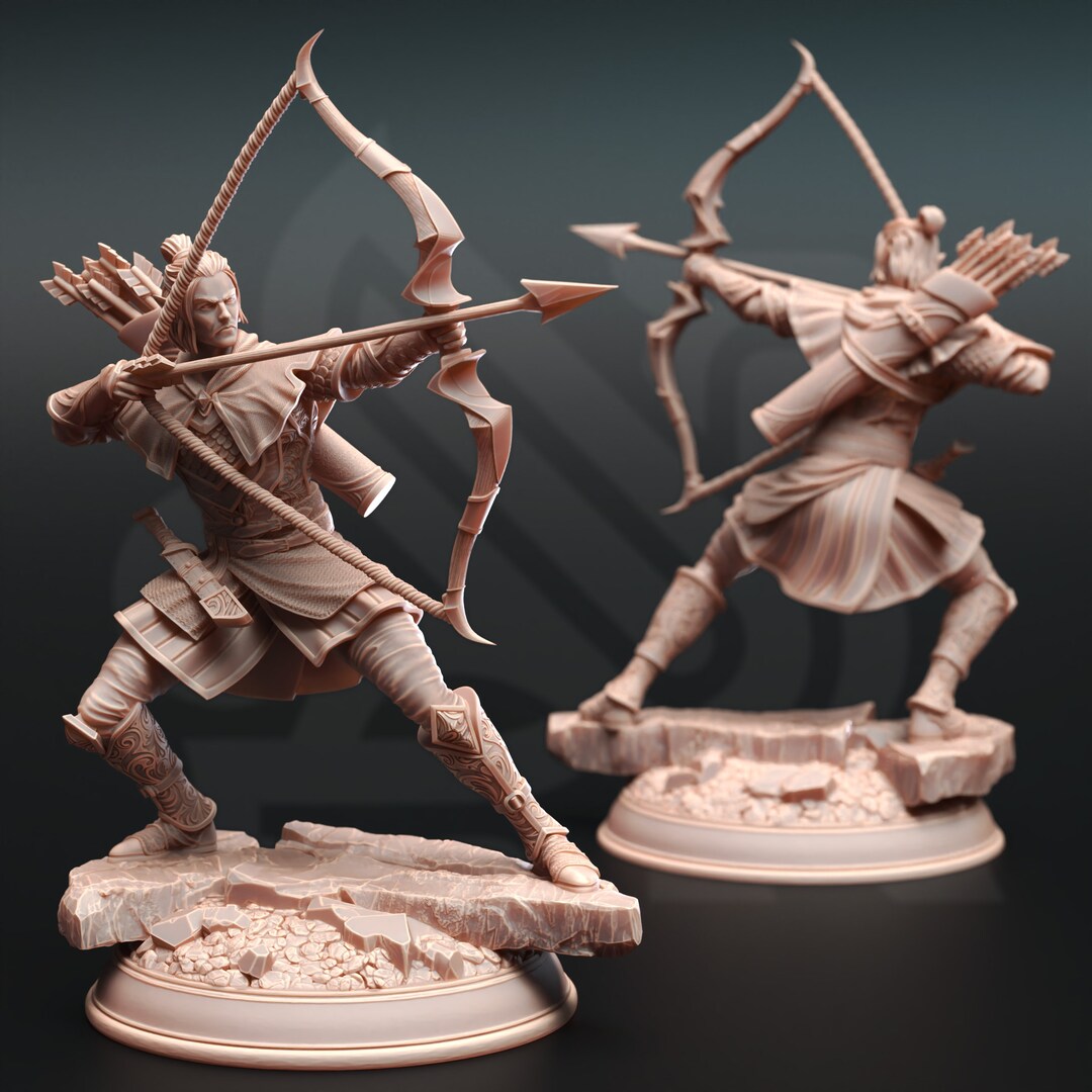 Ervion Ro Estel – Elven Ranger | 32 Mm Scale | Tabletop | Unpainted ...