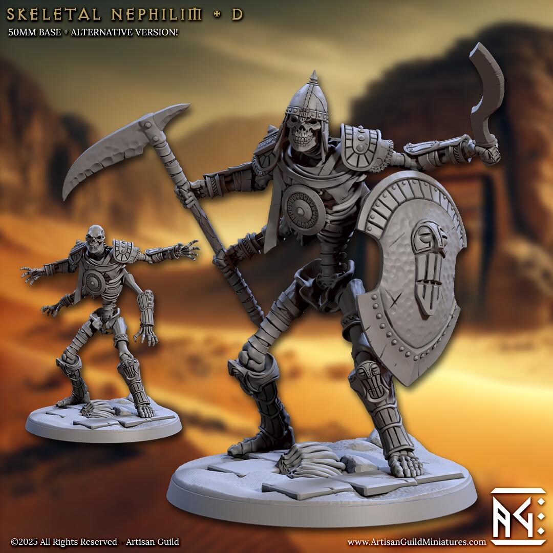 Skeletal Nephilim D | 32 Mm Scale | Tabletop | Unpainted Miniature ...