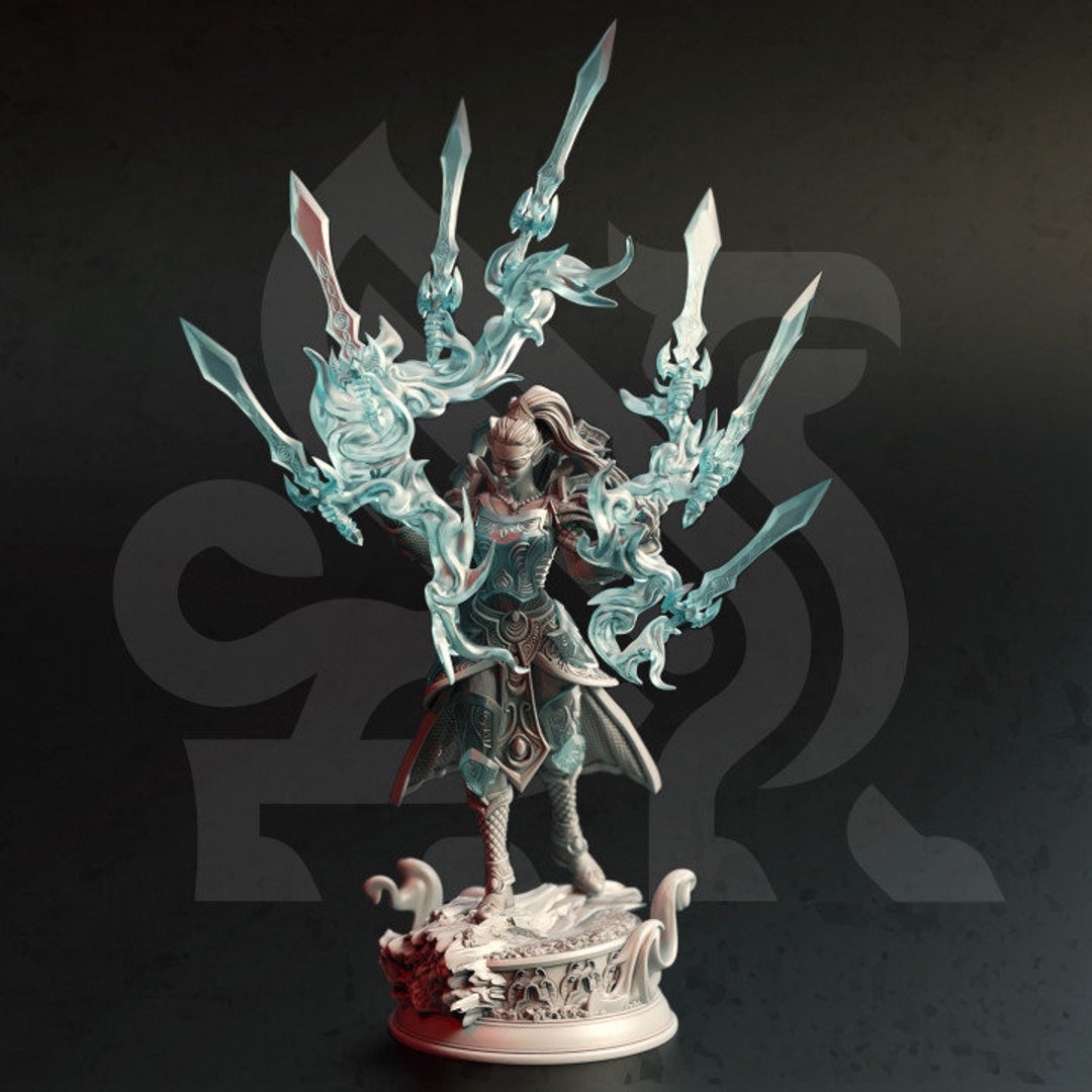 High Elf Blind Sorcereress - Irivyl | 32 Mm Scale | Tabletop ...