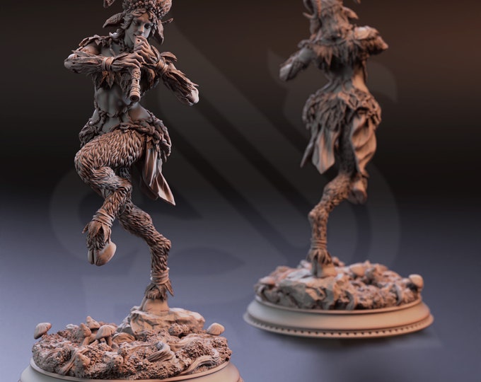 Sylvia of the Fringe Faun Enchantress Beastfolk Bard DMS Miniature ...