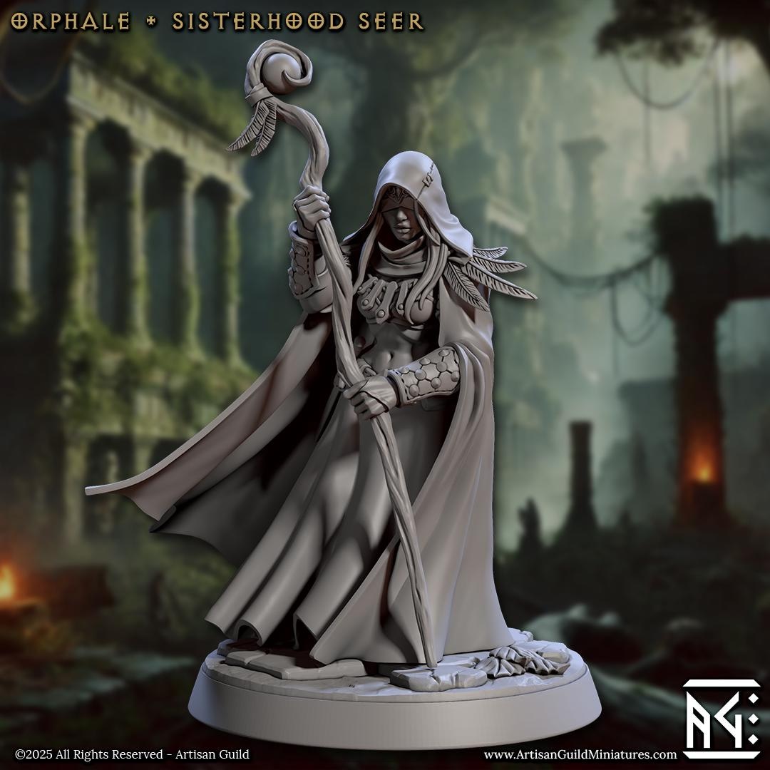Orphale, Sisterhood Seer | 32 Mm Scale | Tabletop | Unpainted Miniature ...