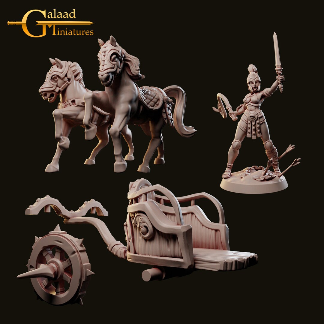Arena Chariot | 32 Mm Scale | Tabletop | Unpainted Miniature | Dnd ...