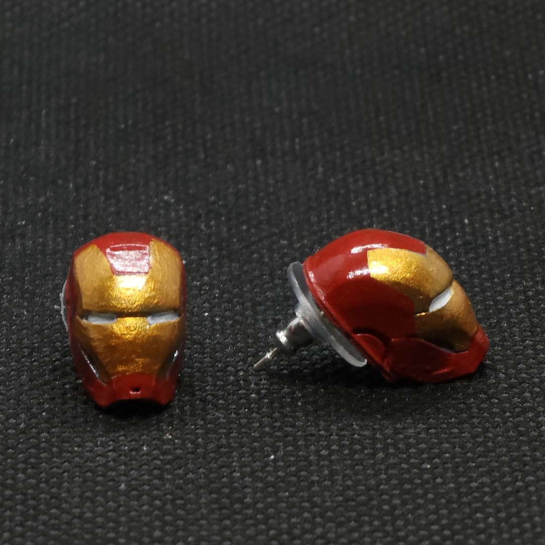 Iron Man Helmet Earrings - Etsy