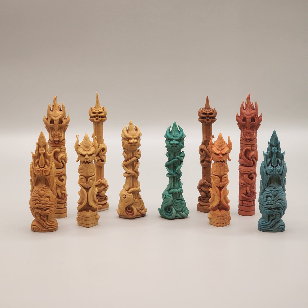 3d-printed & Hand-painted: the Elemental Totem Collection aether, Air ...