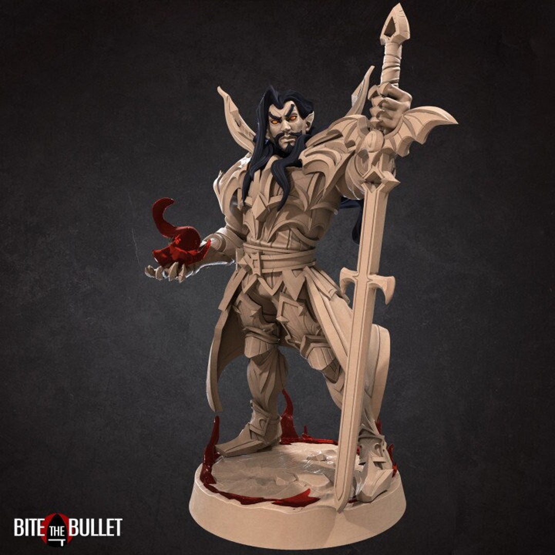 Dorian, the Vampire Knight | 35 Mm Scale | Tabletop | Unpainted Miniature | Dnd | Dungeons and ...