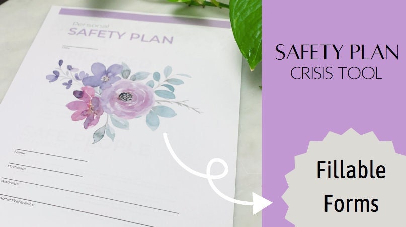 Safety Plan Template Fillable & Printable Therapist Tool - Etsy