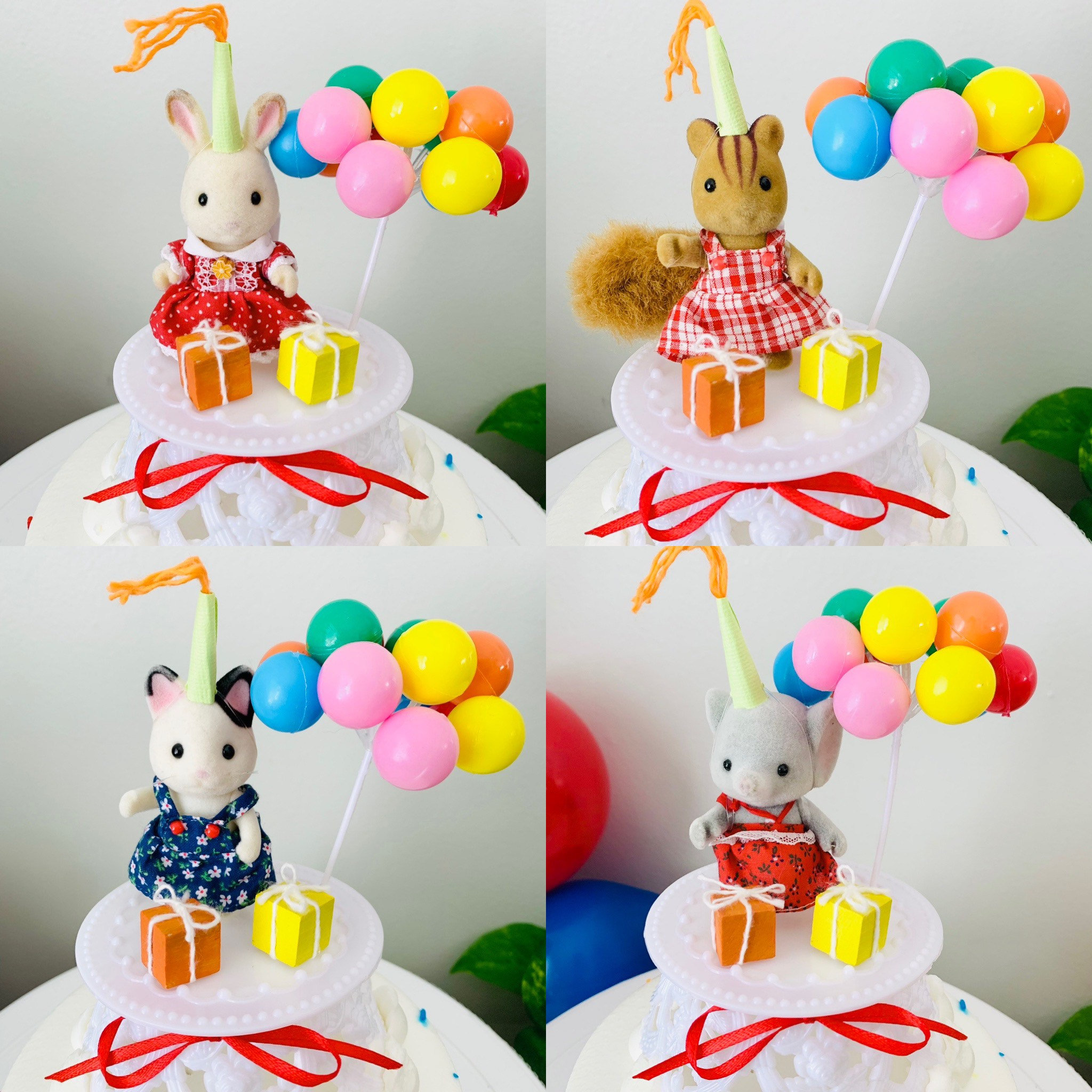 Colorful Calico Critters CAKE TOPPER Birthday Party Supplies Custom ...