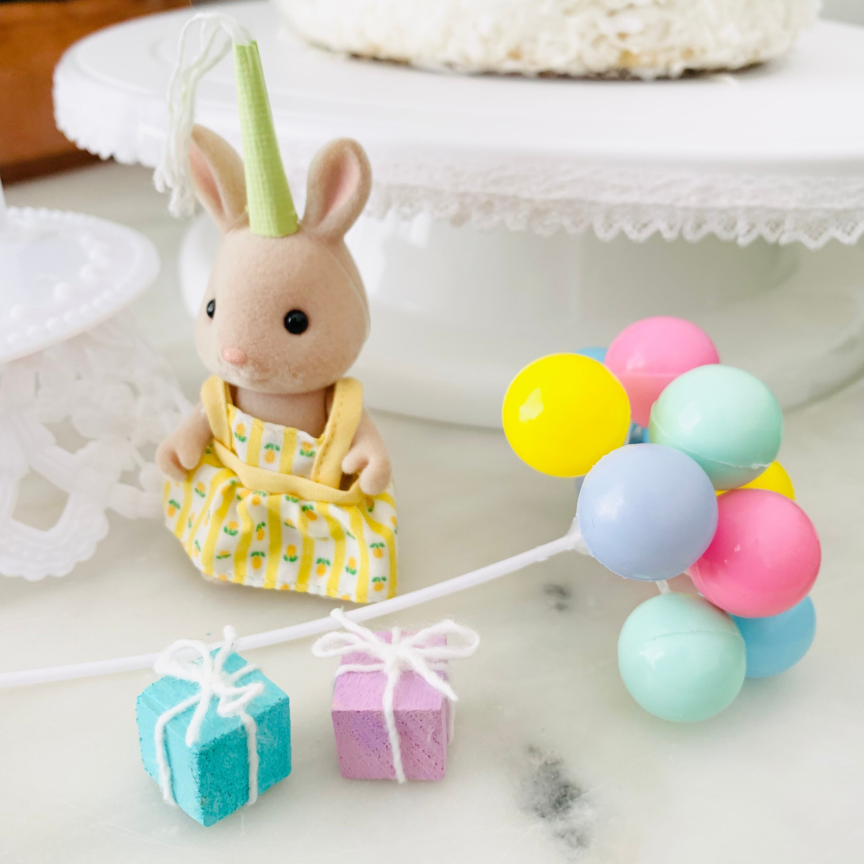 Pastel Calico Critters CAKE TOPPER Birthday Party Supplies Custom Decor ...