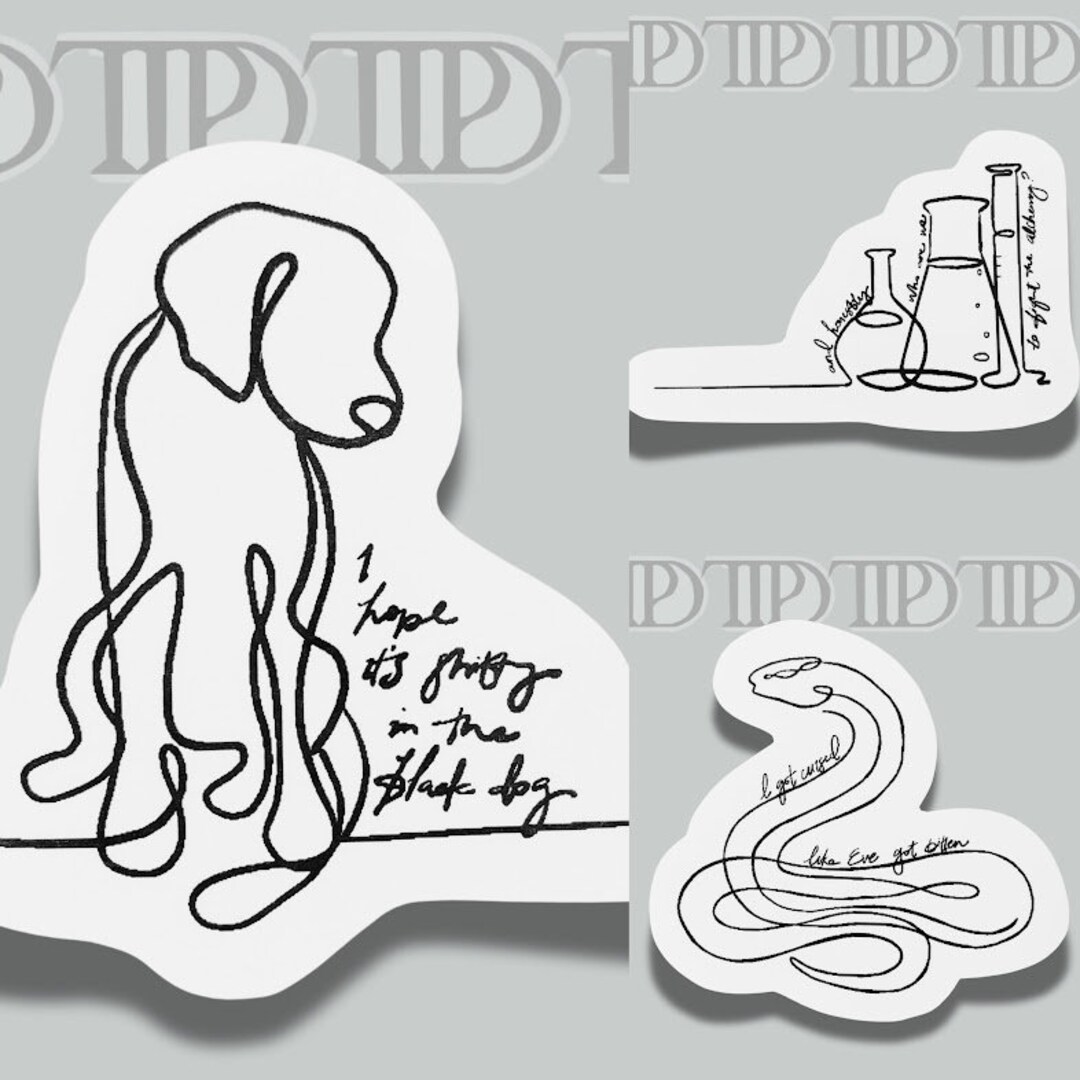TTPD Swift Lyric Line Art Sticker Taylor's Version Swiftie - Etsy